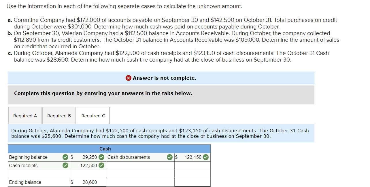 Solved Use the information in each of the following separate | Chegg.com