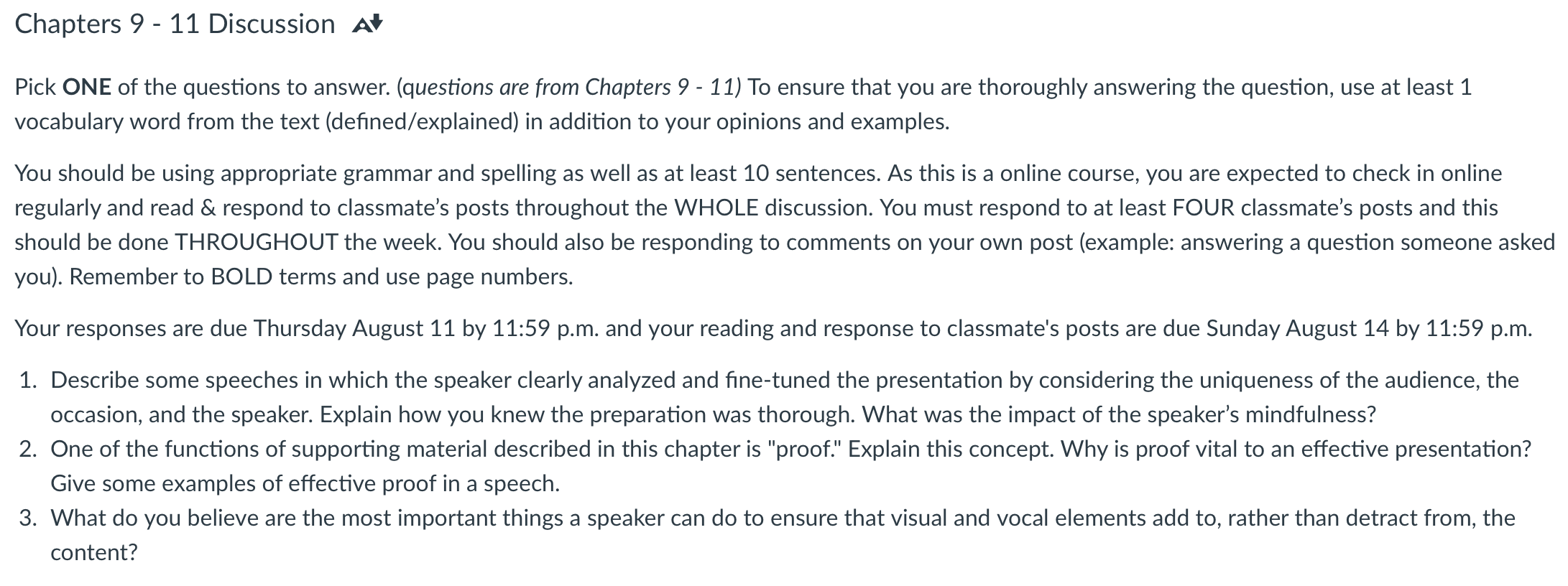 Pick ONE of the questions to answer. (questions are | Chegg.com