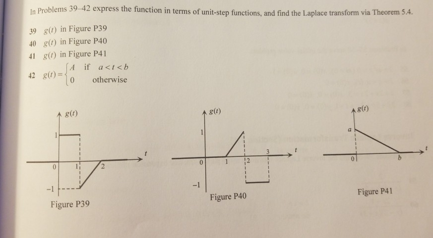 Solved In Problems 39-42 express the function in terms of | Chegg.com