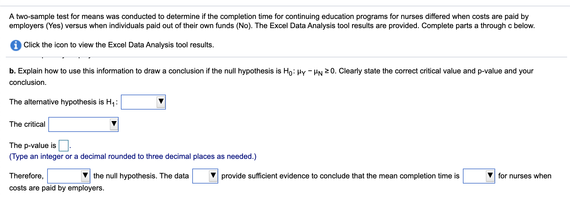 Solved 14 0 t-Test: Two-Sample Assuming Unequal Variances | Chegg.com