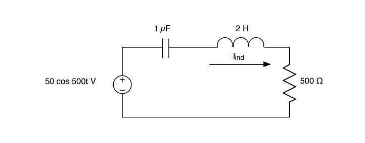 Solved For the circuit shown below, find I_ind. | Chegg.com