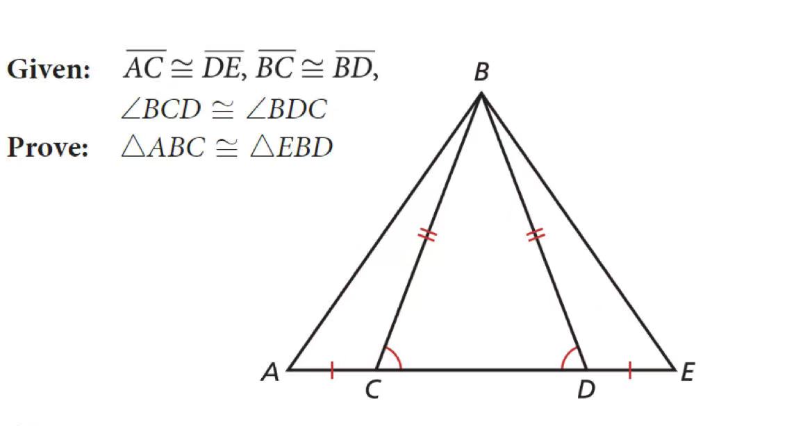 Solved Given: AC≅Di ∠BCD≅ Prove: ABC≅ | Chegg.com