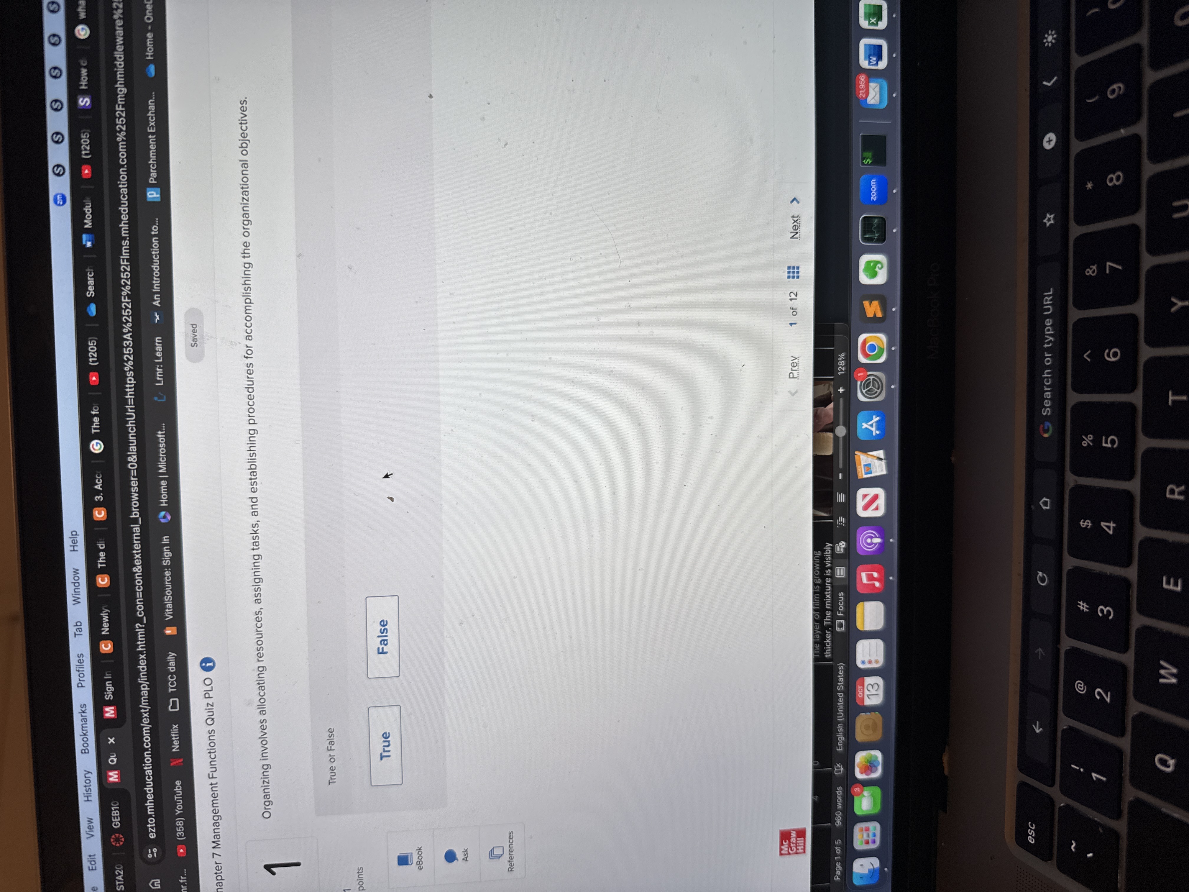 Solved 1 ﻿Organizing involves allocating resources, | Chegg.com