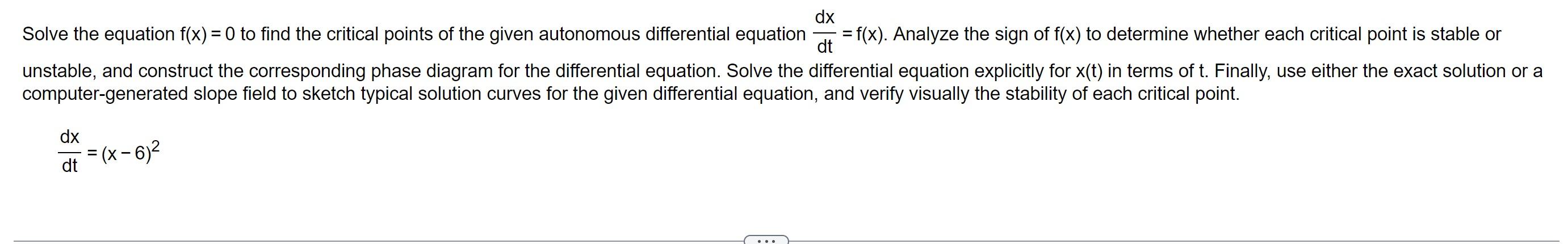Solved dx Solve the equation f(x) = 0 to find the critical | Chegg.com
