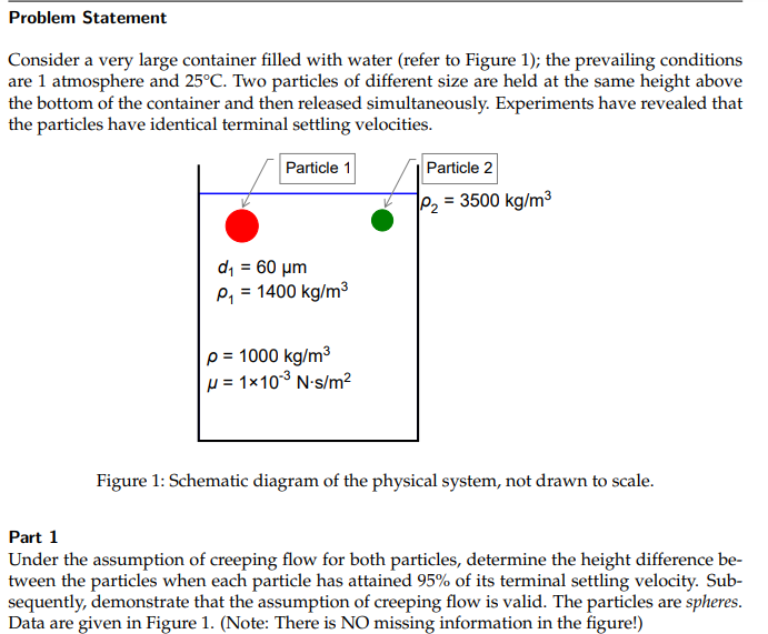 Solved Problem Statement Consider a very large container | Chegg.com