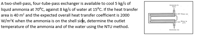 Solved A two-shell-pass, four-tube-pass exchanger is | Chegg.com