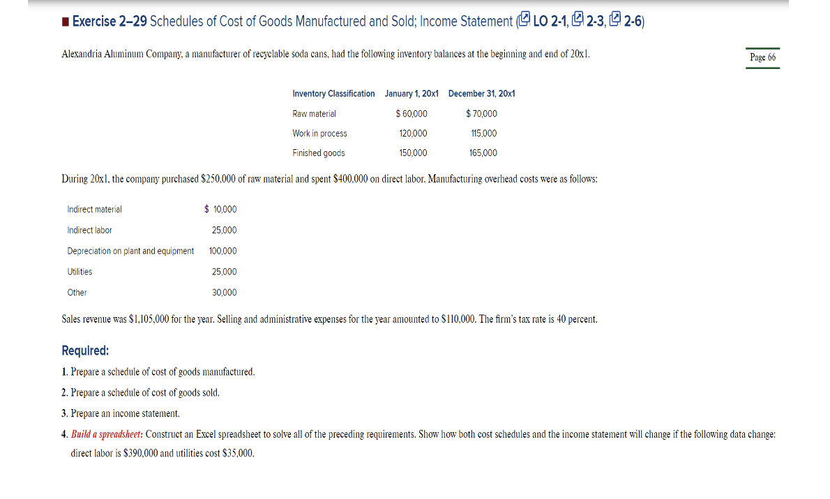 Solved - Exercise 2-29 Schedules of Cost of Goods | Chegg.com Solved - Exercise 2-29 Schedules of Cost of Goods | Chegg.com