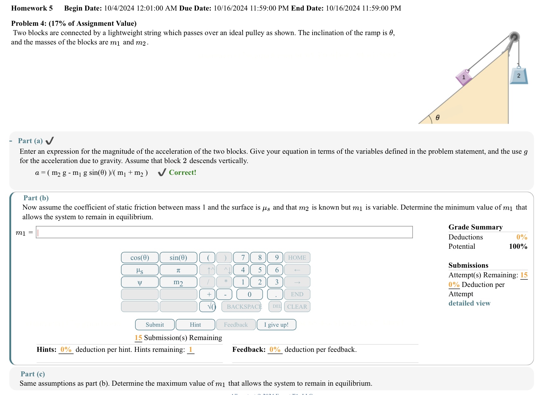 Solved Show me the steps to solve Part B, ﻿which asks for | Chegg.com