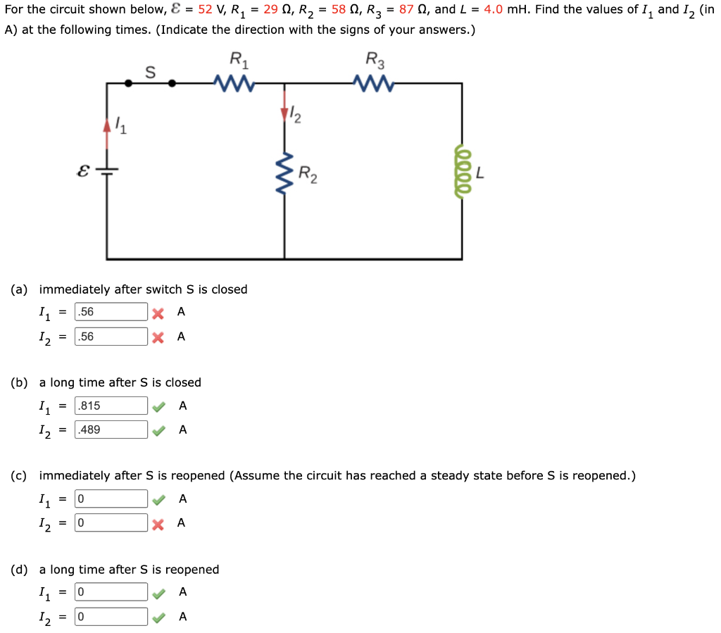 Solved = For The Circuit Shown Below, E = 52 V, R2 = 29 N, 