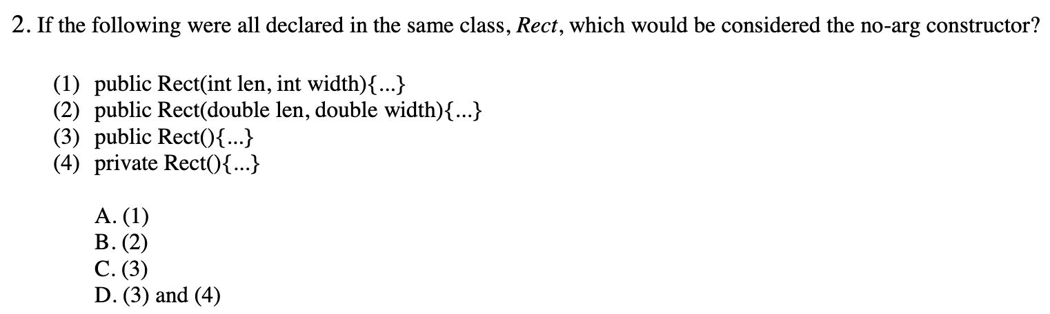 Solved 2. If the following were all declared in the same | Chegg.com