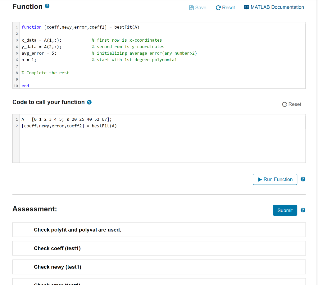 Solved Polynomial fitting A dataset is stored inside a 2-D | Chegg.com
