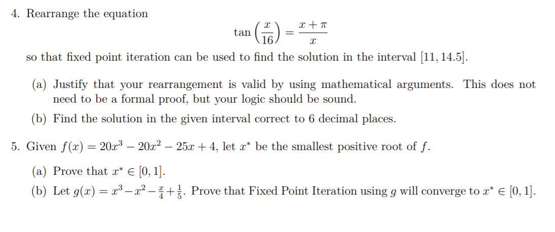 Solved For the following problems, you will need to provide | Chegg.com
