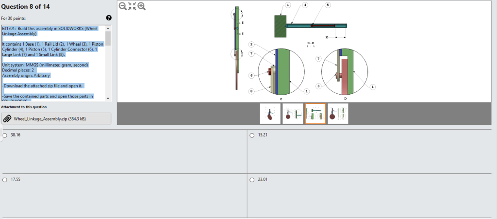 Solved E31701: Build this assembly in SOLIDWORKS (Wheel | Chegg.com
