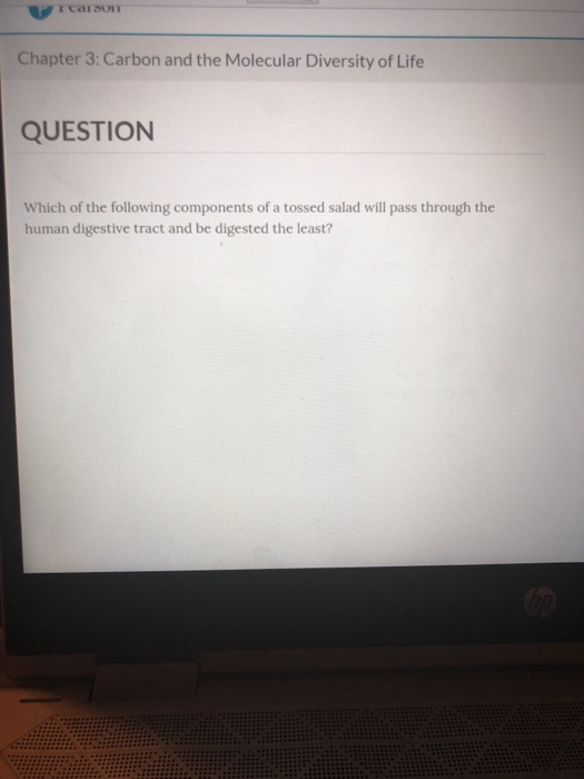 Solved Chapter 3: Carbon and the Molecular Diversity of Life | Chegg.com