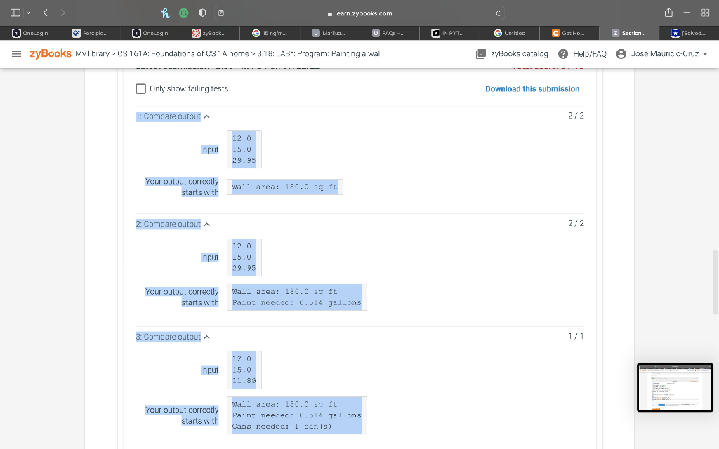 Solved I need help with this lab in python, please! I keep | Chegg.com