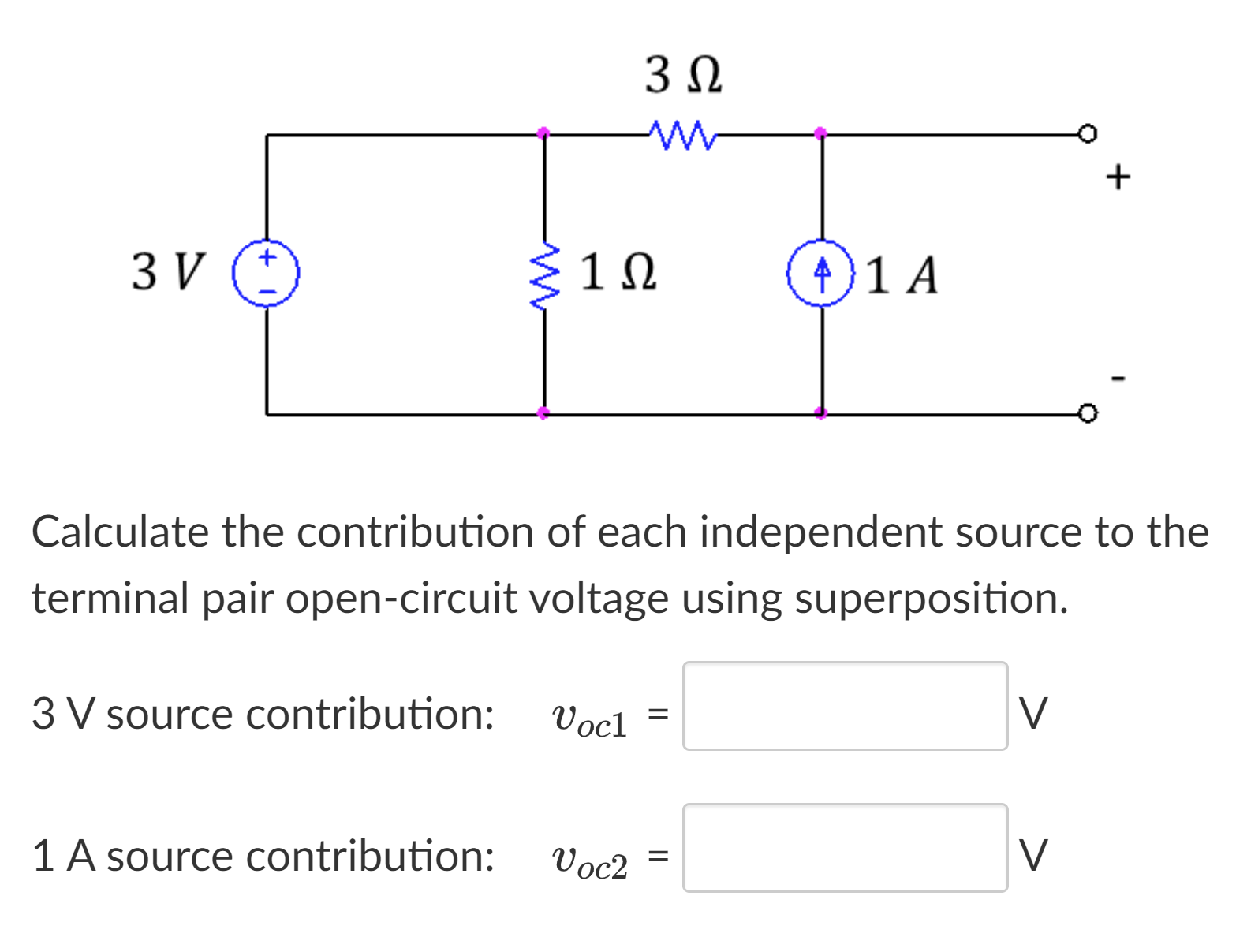 Solved Calculate the contribution of each independent source | Chegg.com