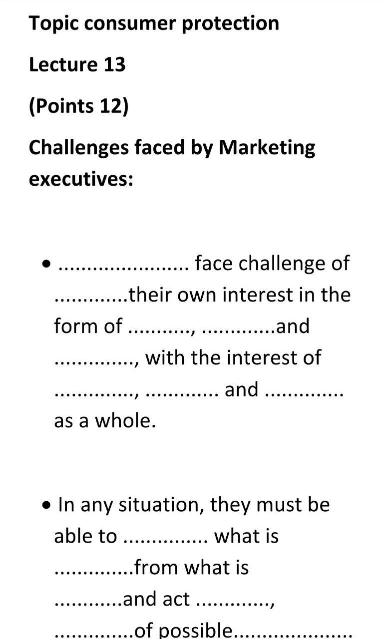 Solved Topic consumer protection Lecture 13 (Points 12) | Chegg.com