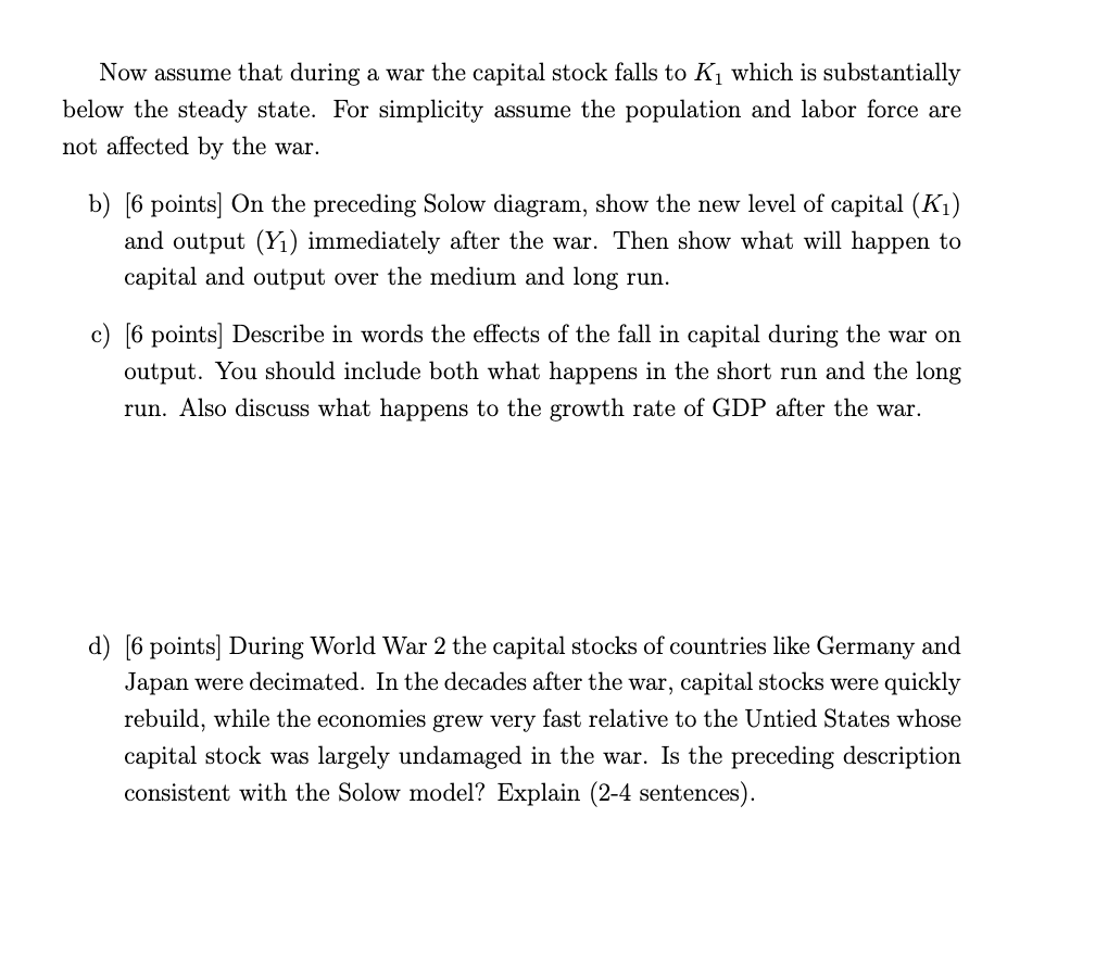 Solved Solow Growth Model (36 points) Consider the standard | Chegg.com Solved Solow Growth Model (36 points) Consider the standard | Chegg.com