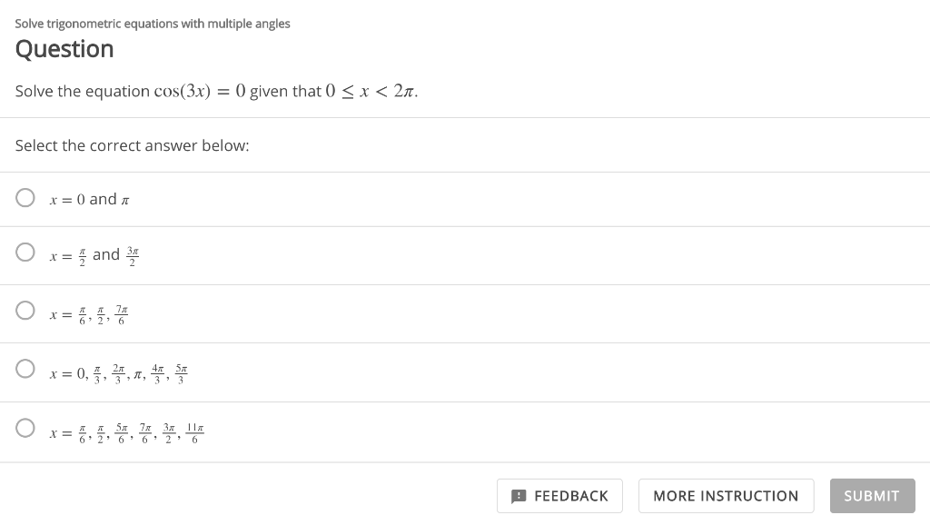 Solved Solve factorable trigonometric equations in quadratic | Chegg.com