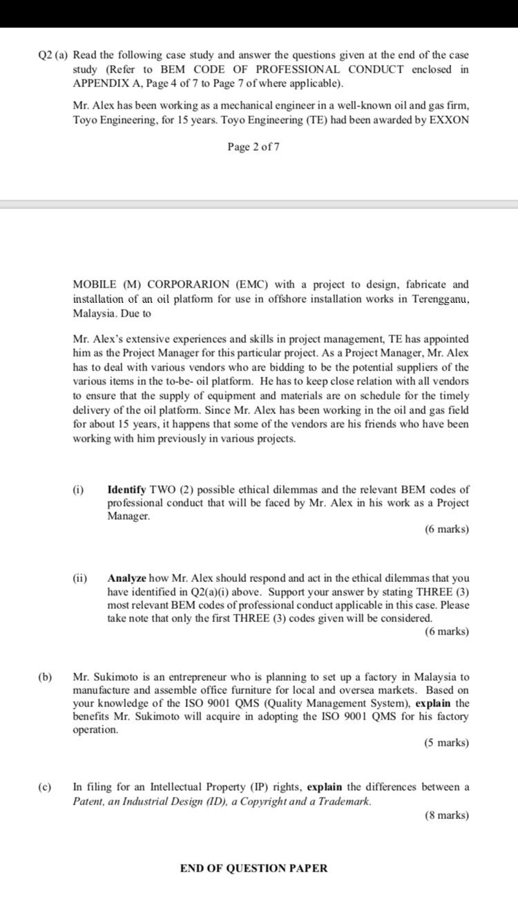 Solved Q2 (a) Read the following case study and answer the | Chegg.com