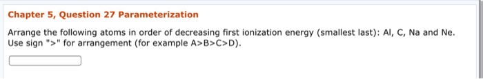 Solved Chapter 5, Question 27 Parameterization Arrange the | Chegg.com