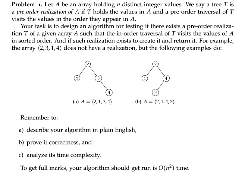 Solved a)describe algorithm in plain English and pseudocode, | Chegg.com