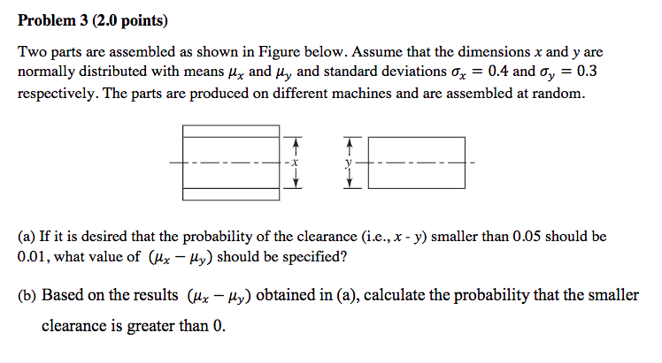 Solved Problem 3 (2.0 points) Two parts are assembled as | Chegg.com