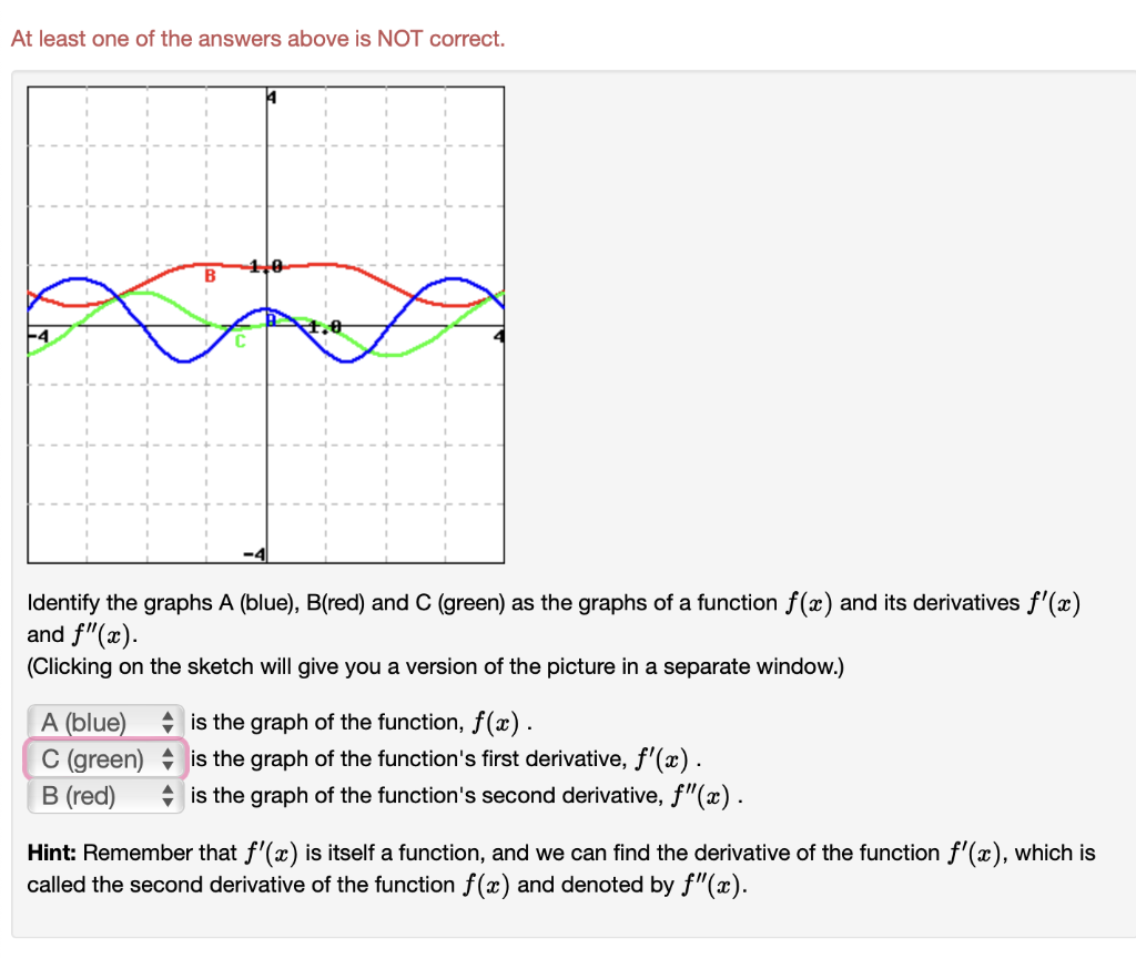 Solved At least one of the answers above is NOT correct. | Chegg.com