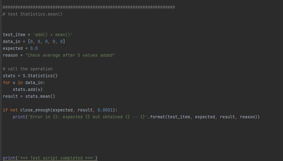 Solved you'll find the following files) Statistics.py, which | Chegg.com