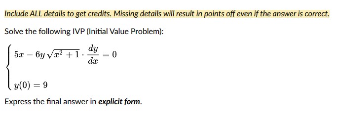 Solved Include ALL details to get credits. Missing details | Chegg.com