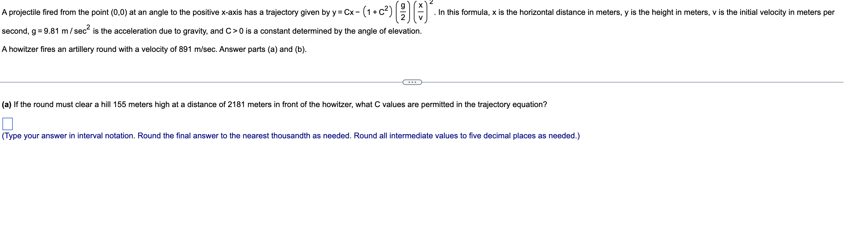 Solved Second G 9 81 M Sec2 Is The Acceleration Due To