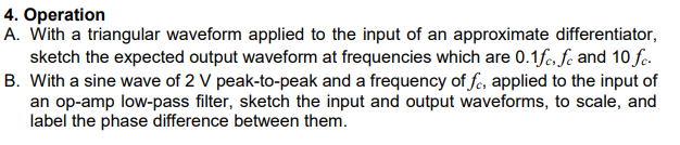 Solved 4. Operation A. With a triangular waveform applied to | Chegg.com