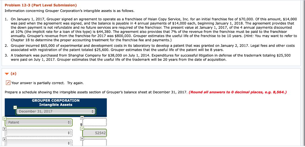 Problem 12-3 (Part Level Submission) Information | Chegg.com