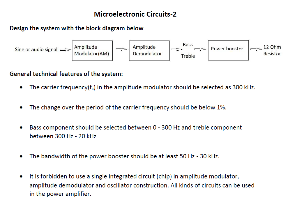 Microelectronic Circuits-2 Design the system with the | Chegg.com