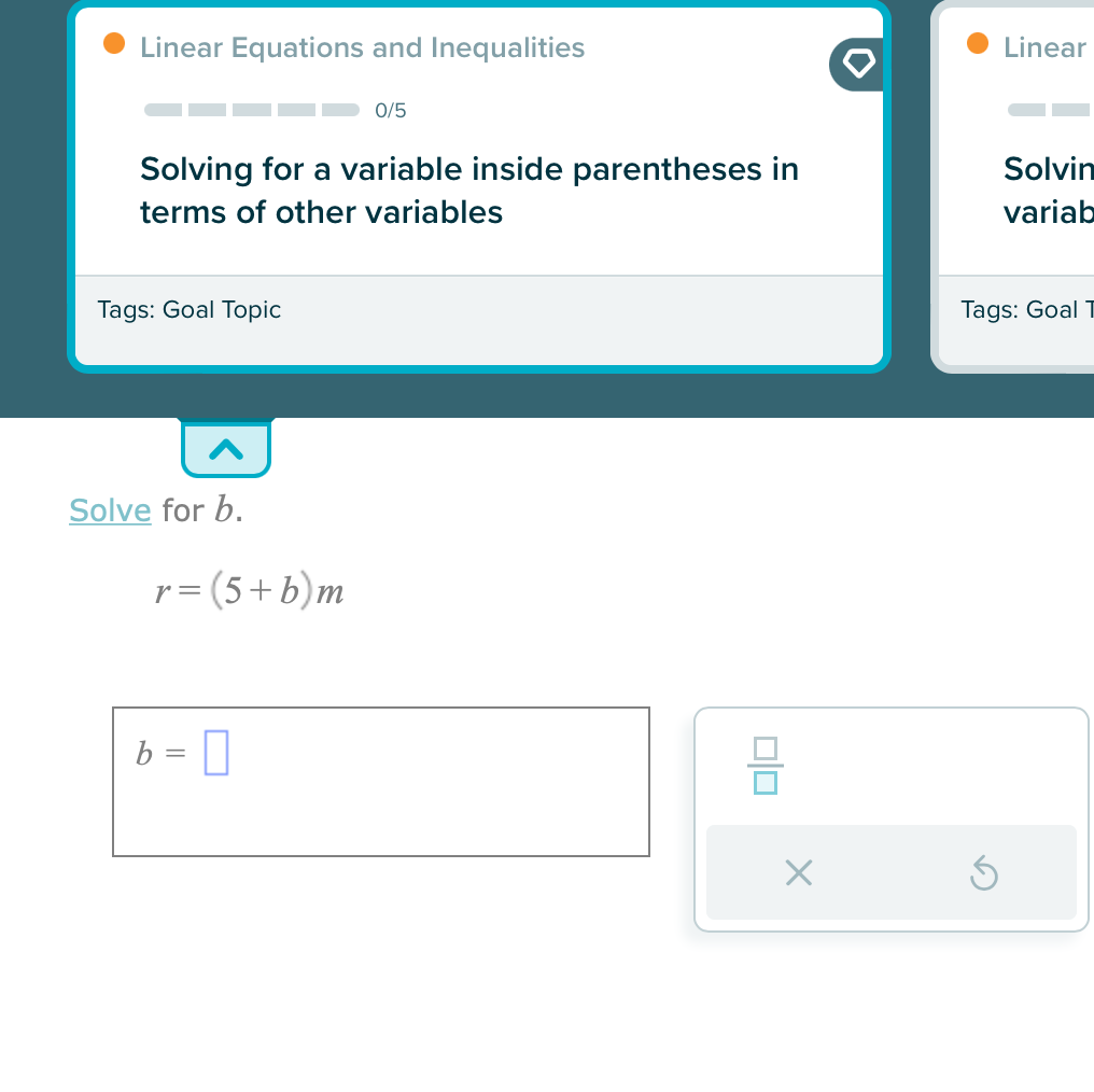 Solved Linear Equations and Inequalities Linear Solving for | Chegg.com