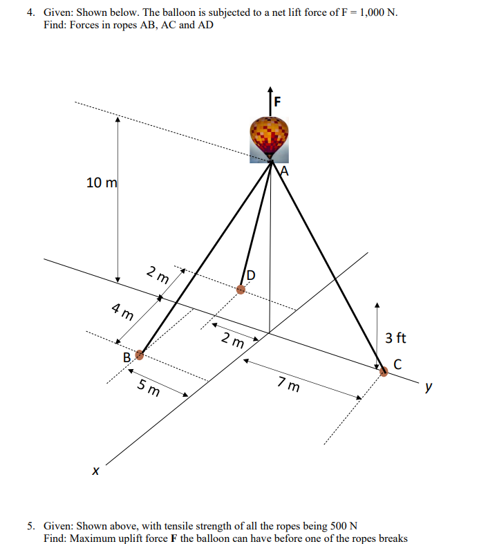 Solved 4. Given: Shown below. The balloon is subjected to a | Chegg.com