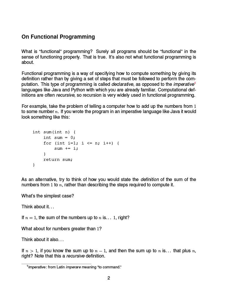 Solved Functional Programming - WorkShop 28 Language - | Chegg.com