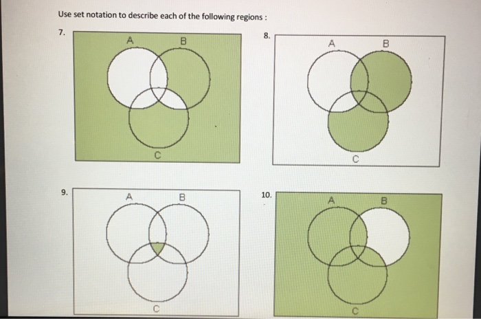 Solved Use set notation to describe each of the following | Chegg.com