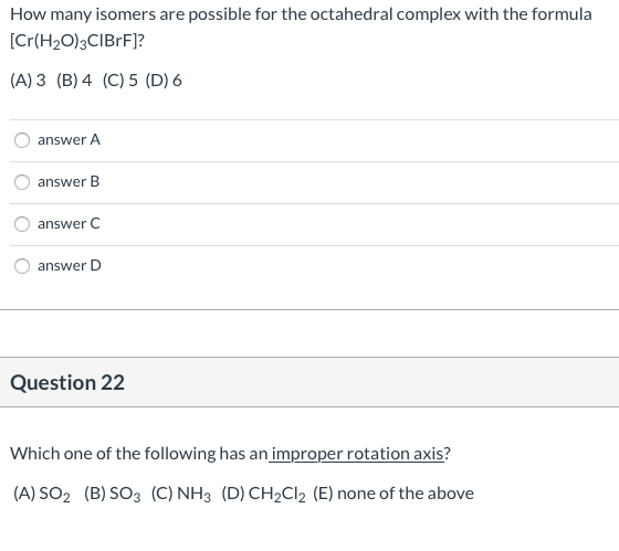 Solved How many isomers are possible for the octahedral | Chegg.com