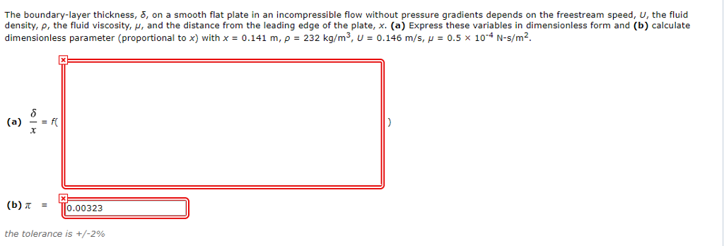 Solved The boundary-layer thickness, δ, on a smooth flat | Chegg.com