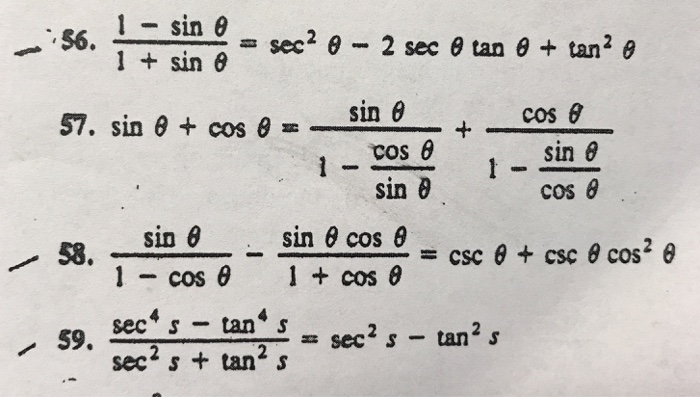 Solved 1-sin- 1+sin ? 56 sec2 ?-2sec ? tan ?+tan2 ? -sin-t. | Chegg.com