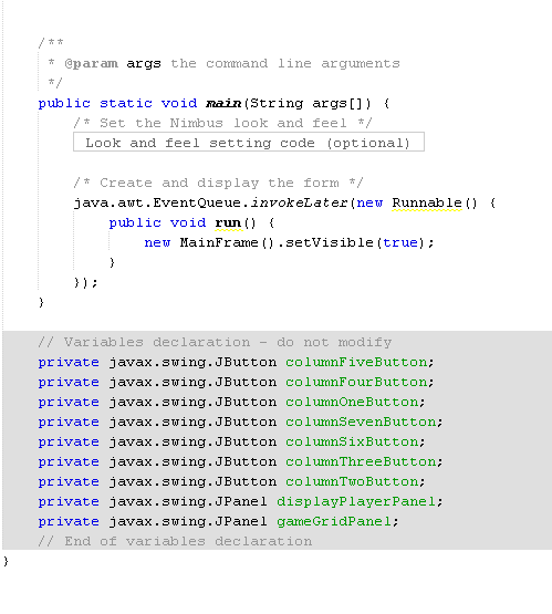 So i am trying to write a connect 4 game in NetBeans | Chegg.com