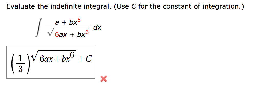 Solved Evaluate the indefinite integral. (Use C for the | Chegg.com
