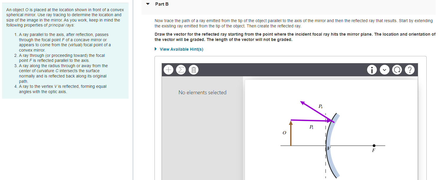 Solved Part B An object O is placed at the location shown in | Chegg.com