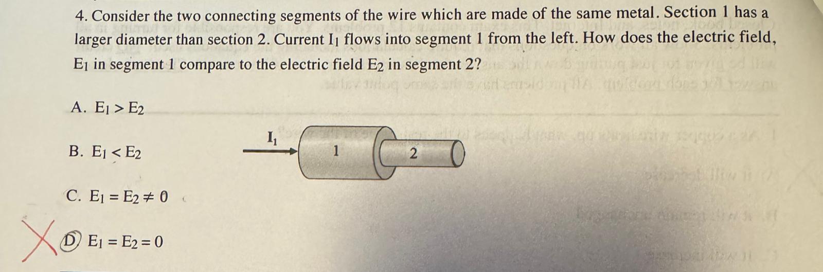 Solved Consider the two connecting segments of the wire | Chegg.com