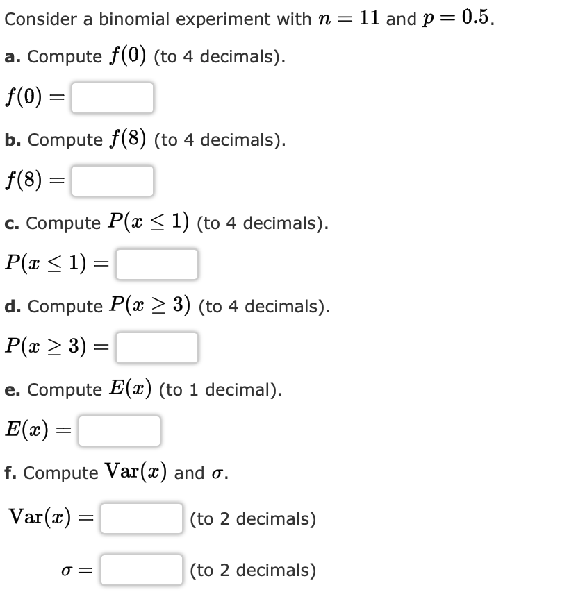 Solved Consider a binomial experiment with n= 20 and p=0.70. | Chegg.com