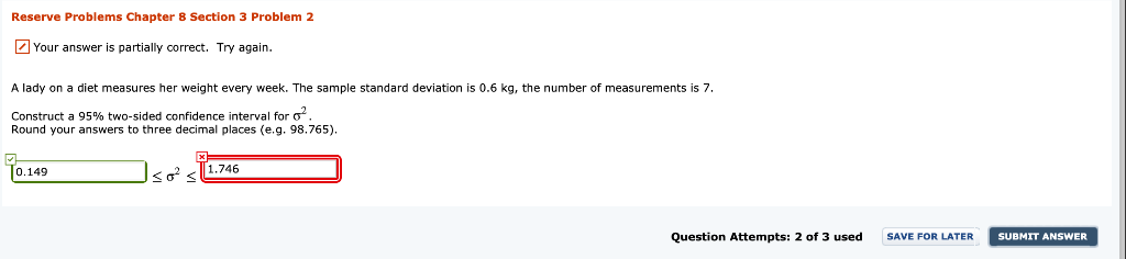 Solved Reserve Problems Chapter 8 Section 3 Problem 2 Your | Chegg.com