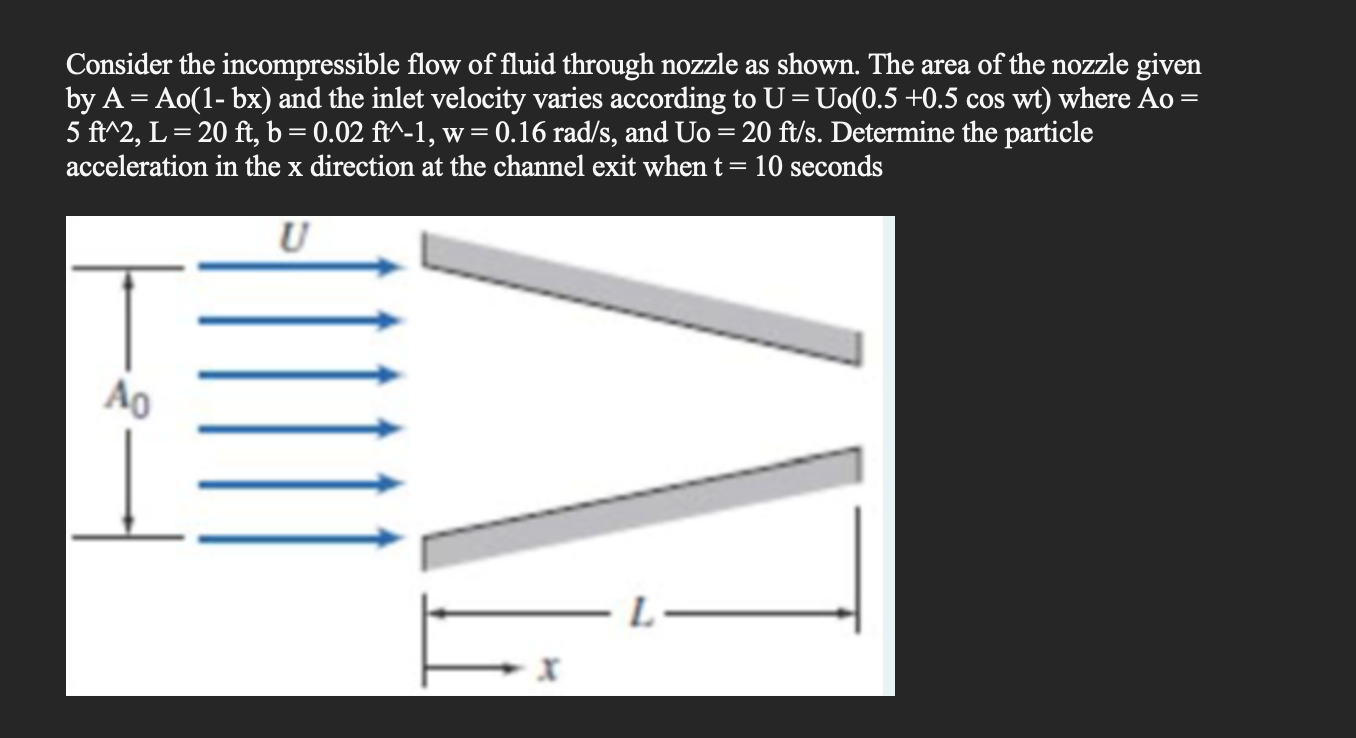 Solved Consider the incompressible flow of fluid through | Chegg.com