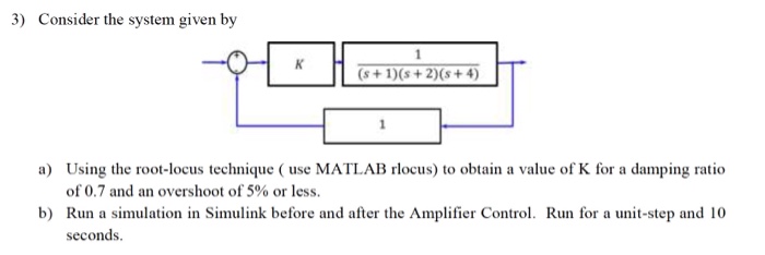 Solved 3) Consider the system given by Using the root-locus | Chegg.com