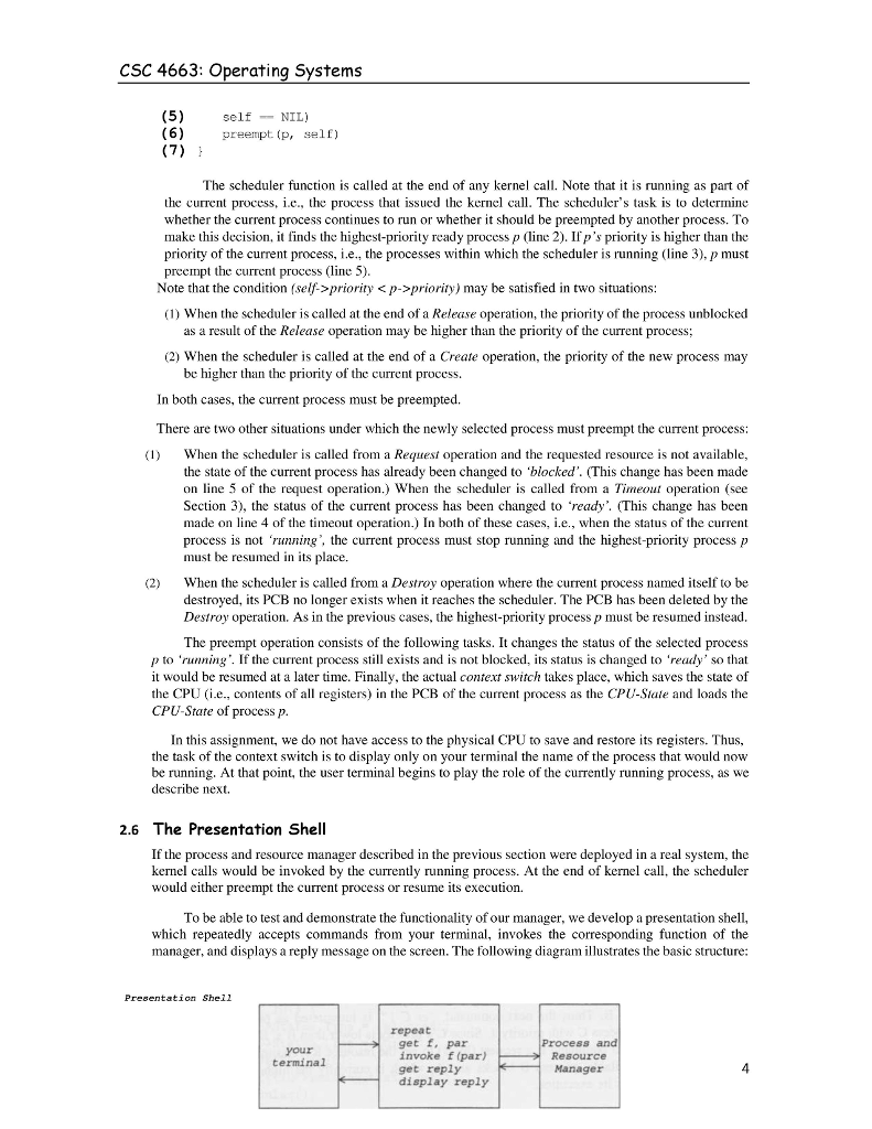 Operating Systems. Do this in Java or C++. In this | Chegg.com